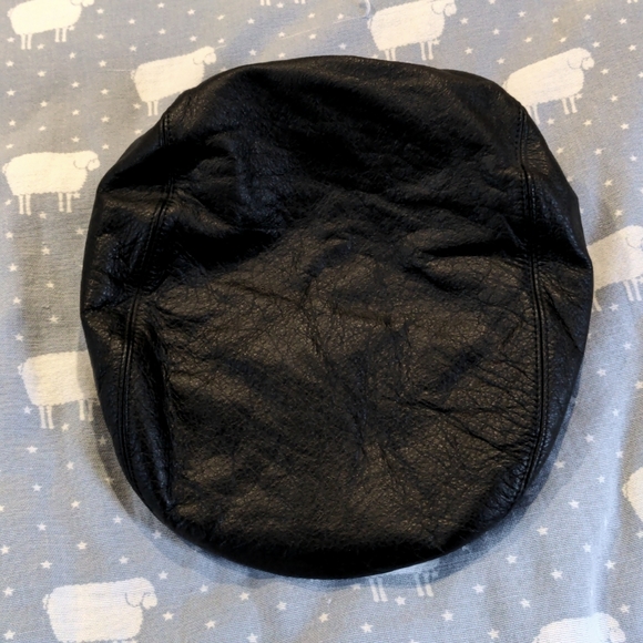 A. Adams & Spire | Accessories | Black Leather Large Flat Cap Cabbie ...